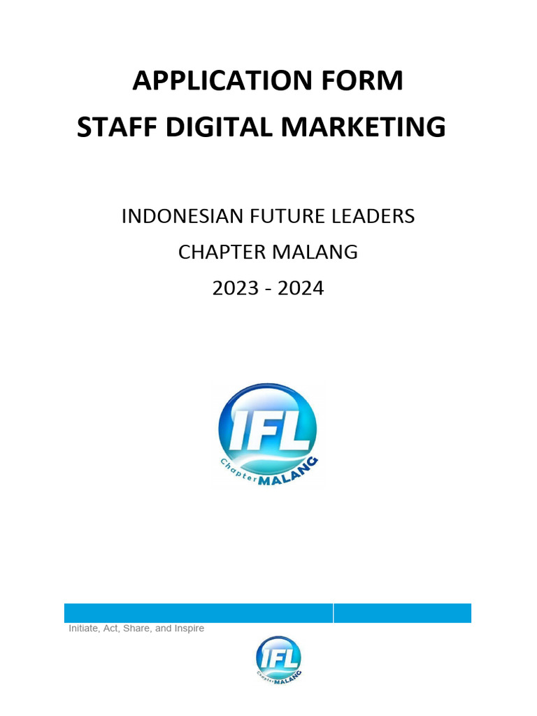 Application Form Staff Divisi Digital Marketing | PDF