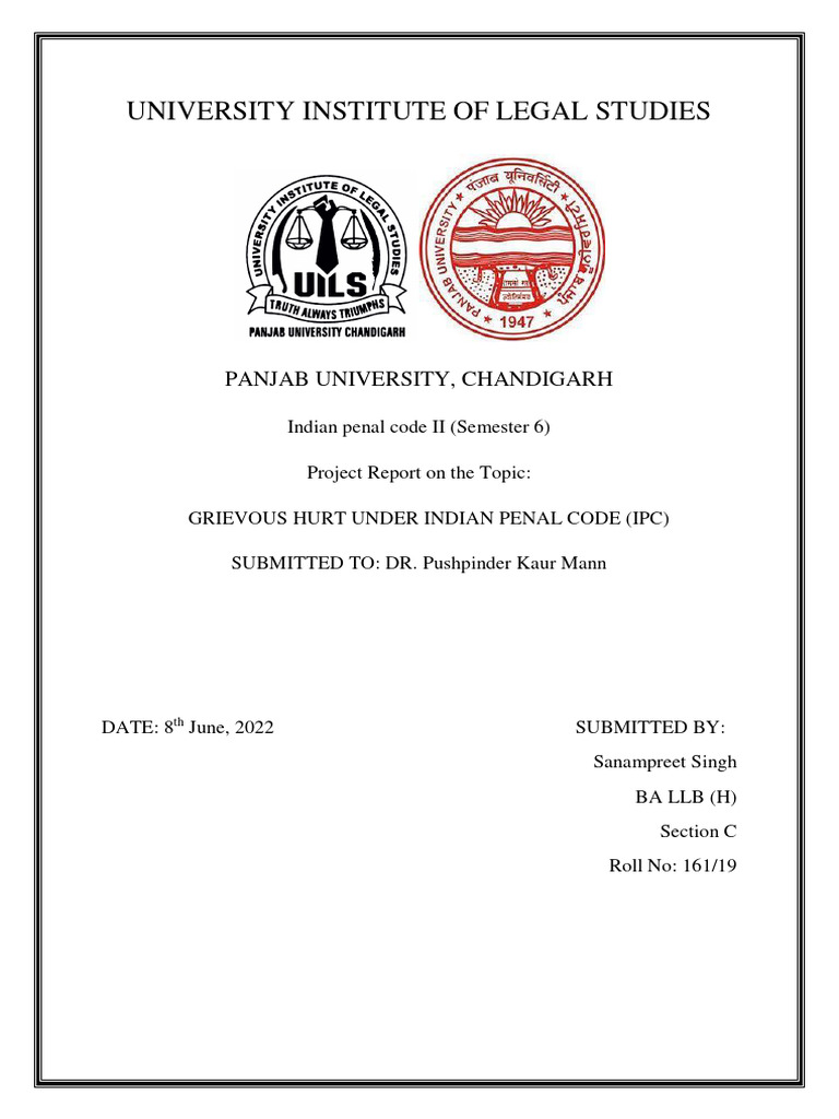 IPC Project Sem 6 | PDF | Assault | Battery (Crime) IPC Project Sem 6 | PDF | Assault | Battery (Crime)