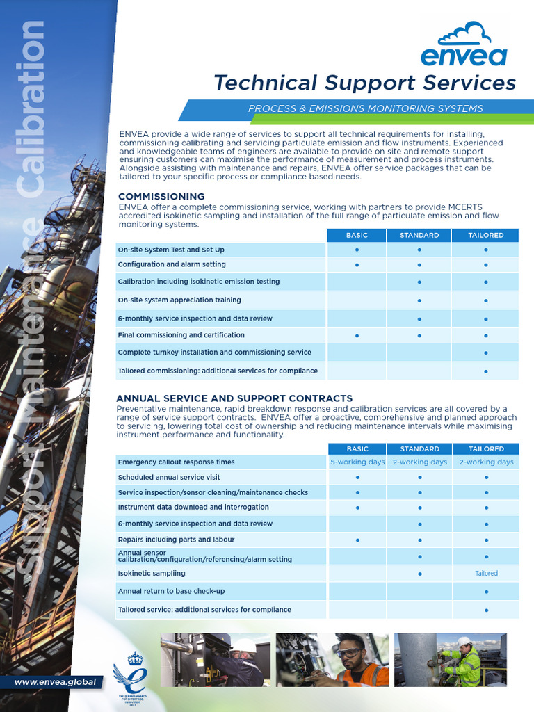 Envea Technical Services Datasheet en | PDF | Calibration | Business
