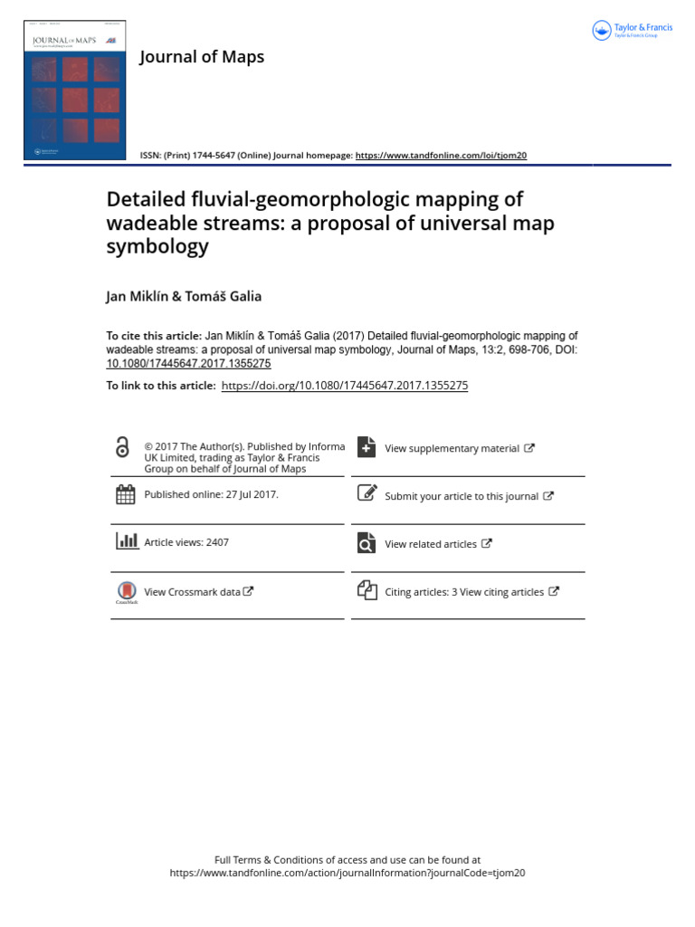 Detailed Fluvial Geomorphologic Mapping of Wadeable Streams A Proposal ...