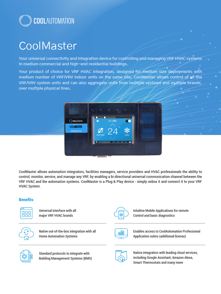 CoolAutomation CoolMaster | Download Free PDF | Automation | Building Automation