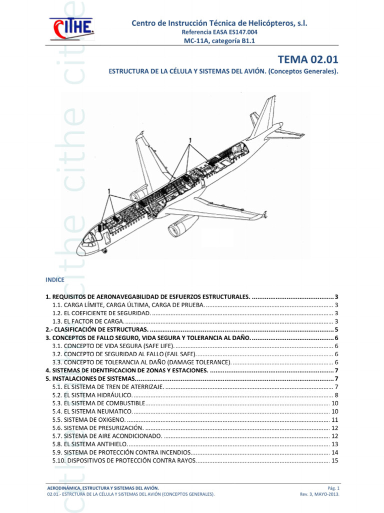 02.01 Estructuras de La Célula y Sistemas Del Avión (Conceptos ...