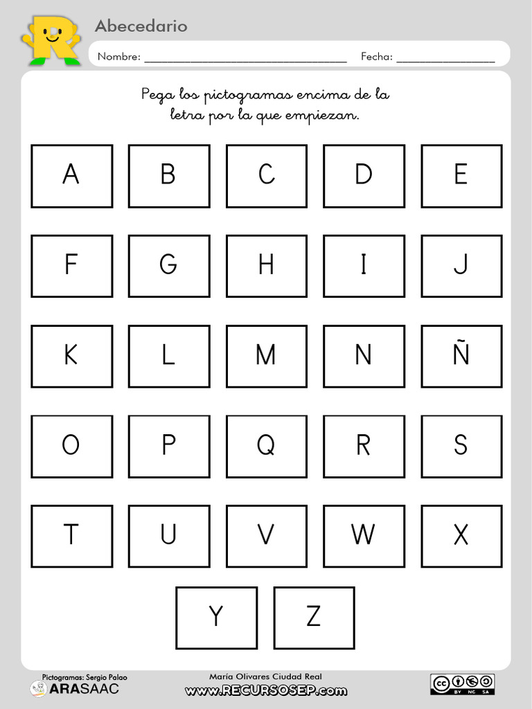 Tablero Manipulativo Abecedario | PDF