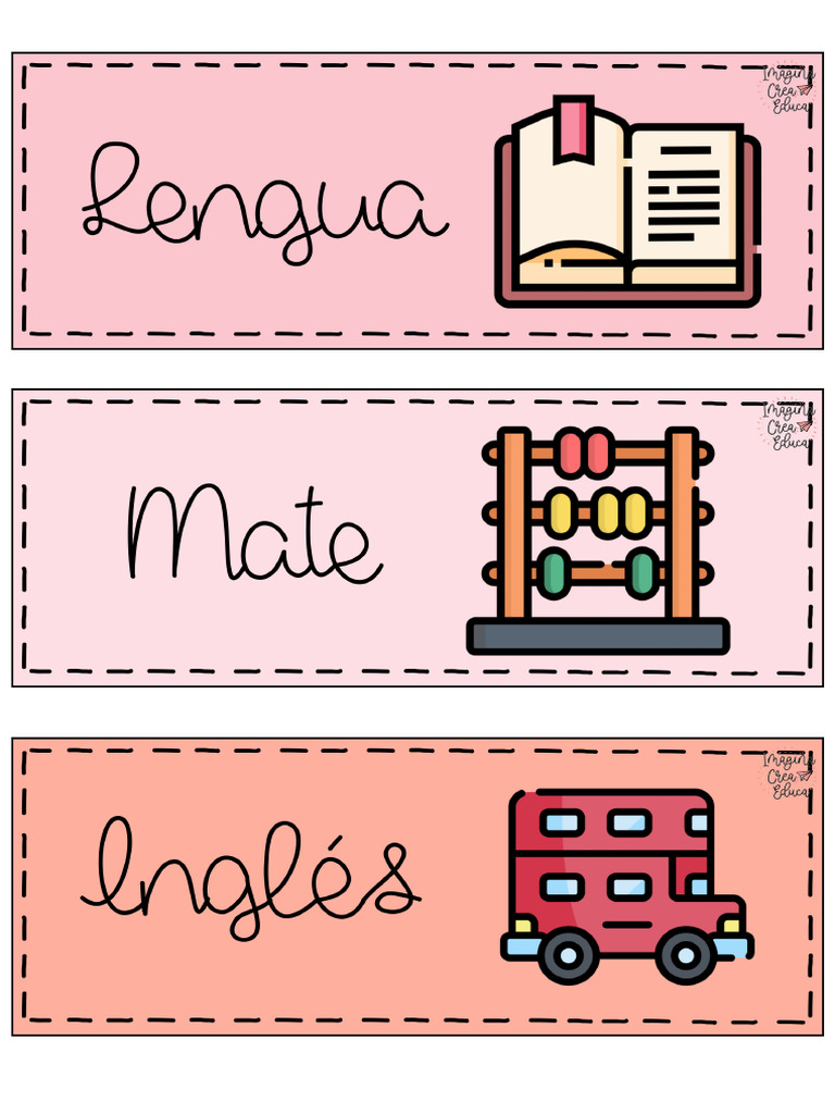 Carteles Asignaturas A4 | PDF