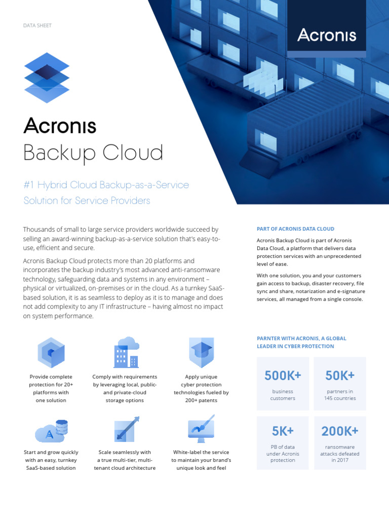 Acronis Backup Cloud - Datasheet | PDF | Hyper V | Cloud Computing Acronis Backup Cloud - Datasheet | PDF | Hyper V | Cloud Computing