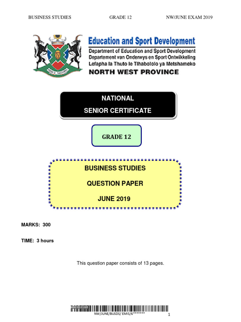 Business Studies GR 12 Paper | PDF | Employment | Recruitment