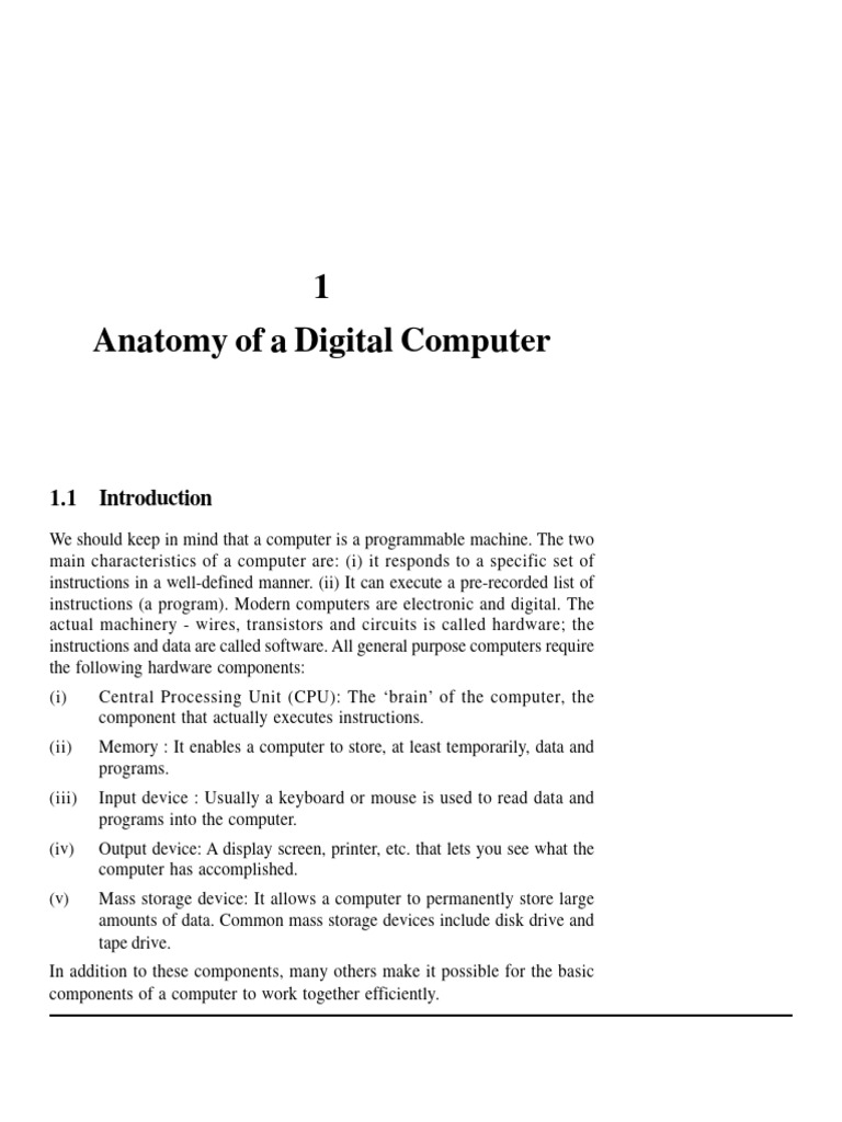 Anatomy of Computer | PDF | Computer Data Storage | Printer (Computing)