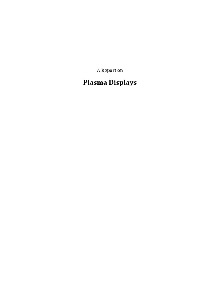Plasma Display Panel Overview | PDF | Optics | Electromagnetism