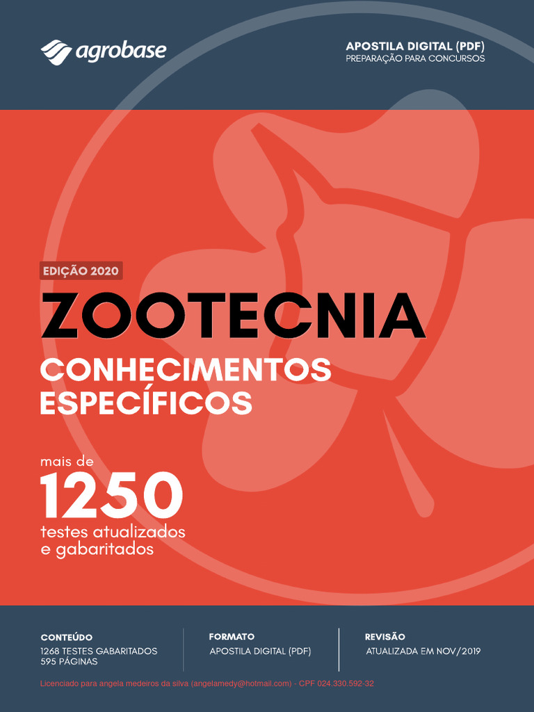 1911 Apostila Zootecnia Conhec Especifico v2b | PDF | Alimentos | Vitamina