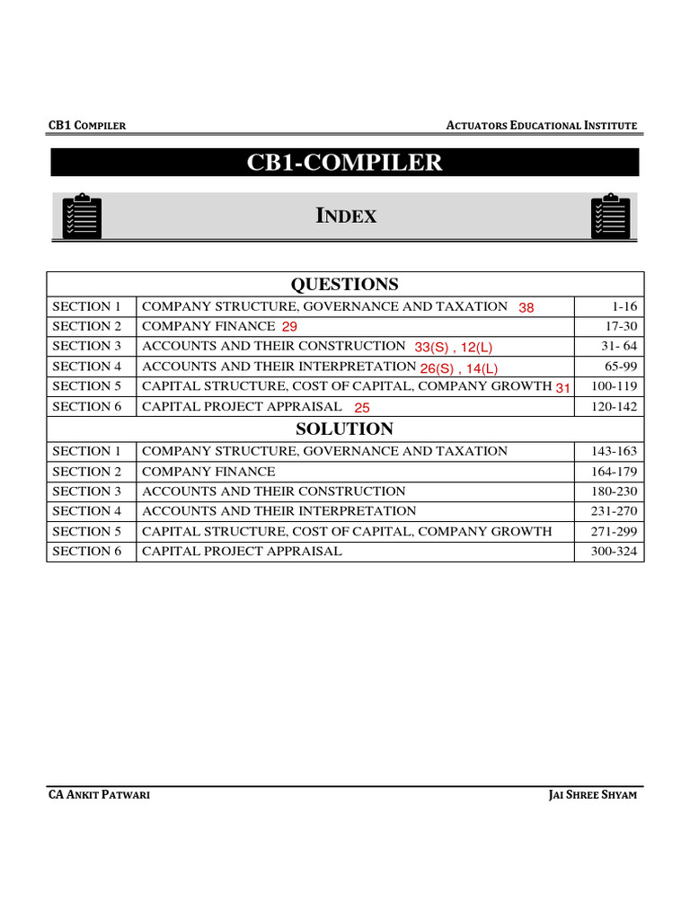CB1 Complier Actuators | PDF | Stocks | Interest