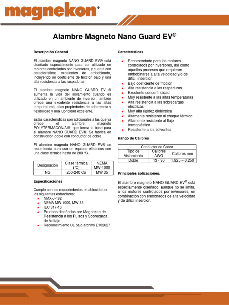 Nano Guard | PDF | Cobre | Resistencia Eléctrica y Conductancia