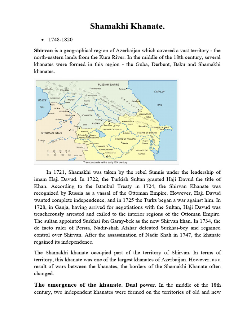 Shamakhi Khanate | PDF | Asia | Western Asia