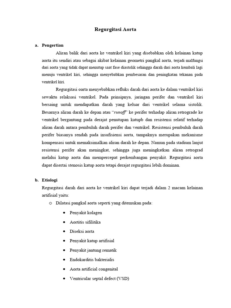 Aorta Regurgitasi Bimo | PDF