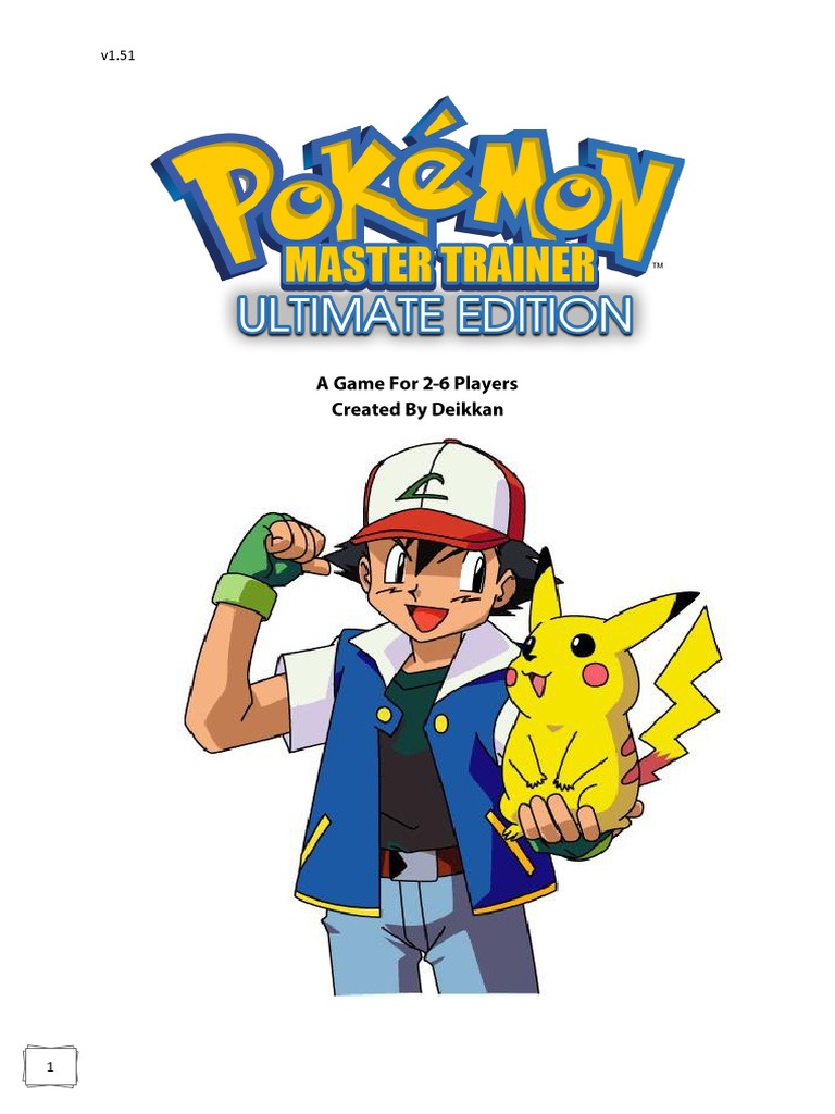 Pokemon Master Trainer Ultimate - v1.51 Rulebook | PDF