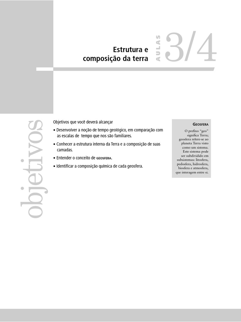 Aula 03 e 04 DINAMICA DA TERRA | PDF | Terra | Crosta (Geologia)