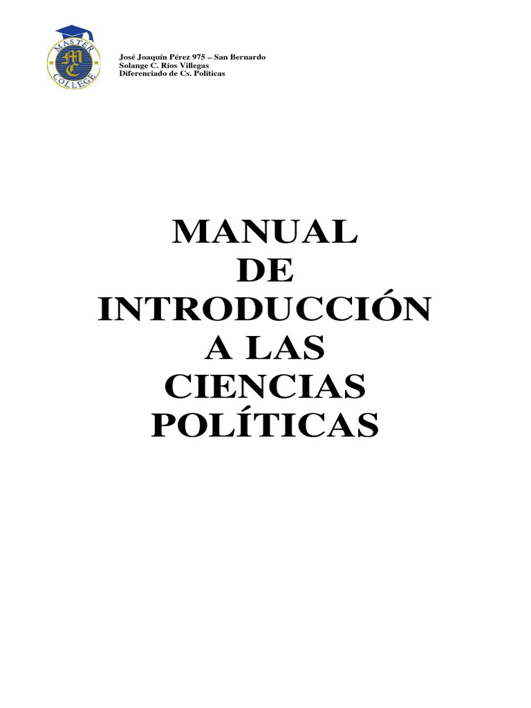 Manual Cs Politicas Master College | PDF | Constitución | Karl Marx