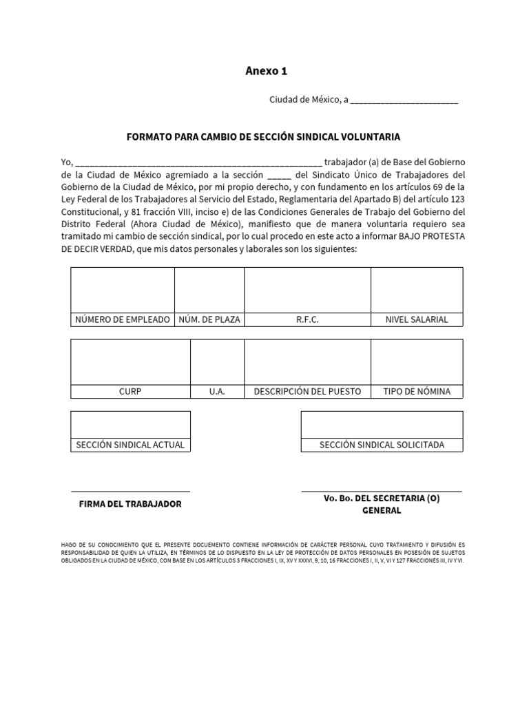 Formato Cambio de Sección | PDF