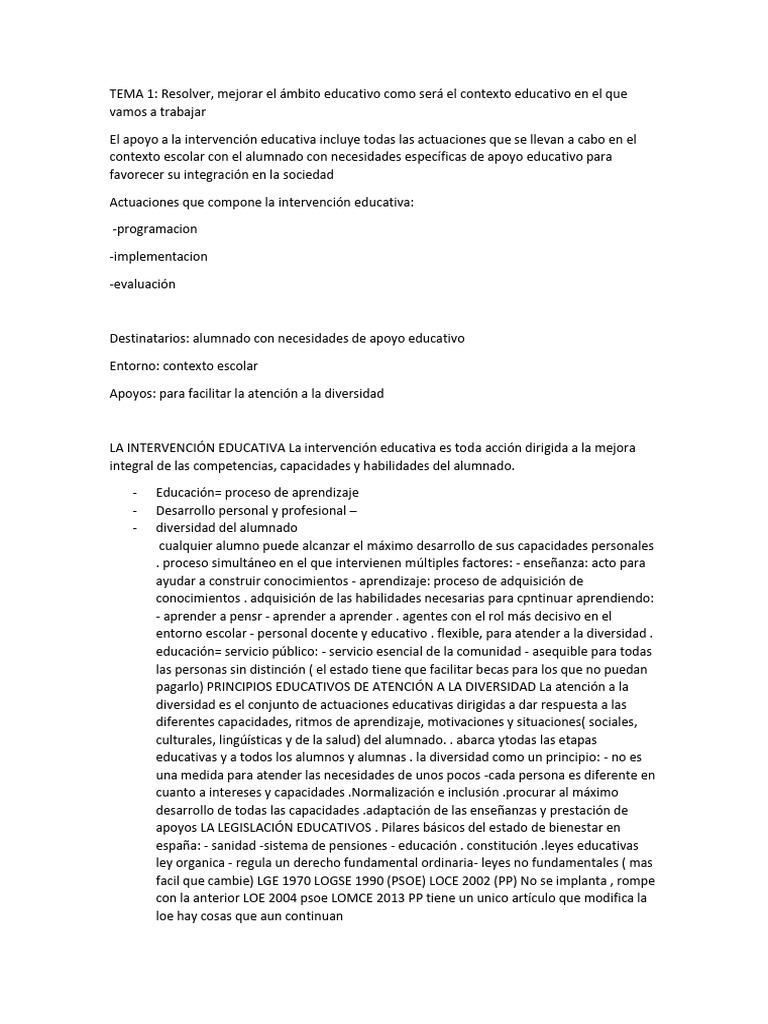Apoyo A La Intervencion Educativa | PDF | Aprendizaje | Enseñando