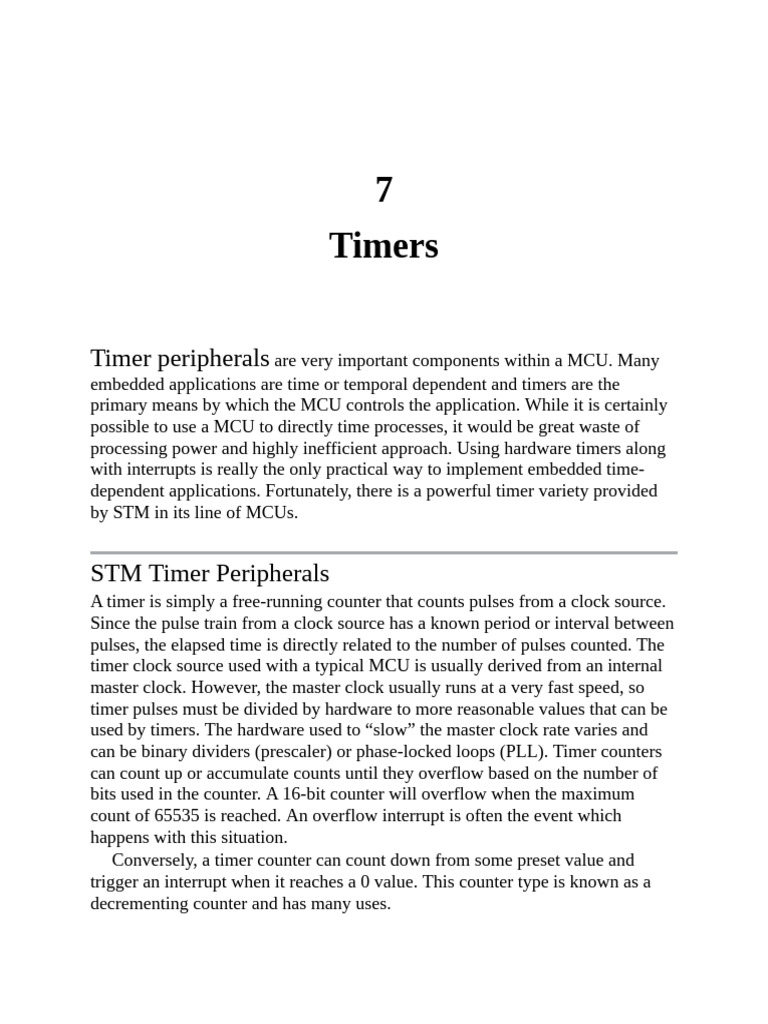 STM32 Timers 5.hafta | PDF | Microcontroller | Timer