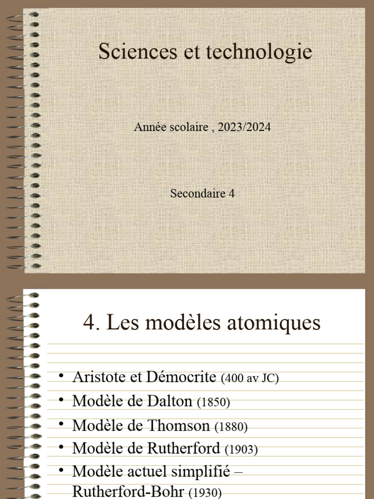 Les modèles atomiques expliqués | PDF | Noyau atomique | Atomes