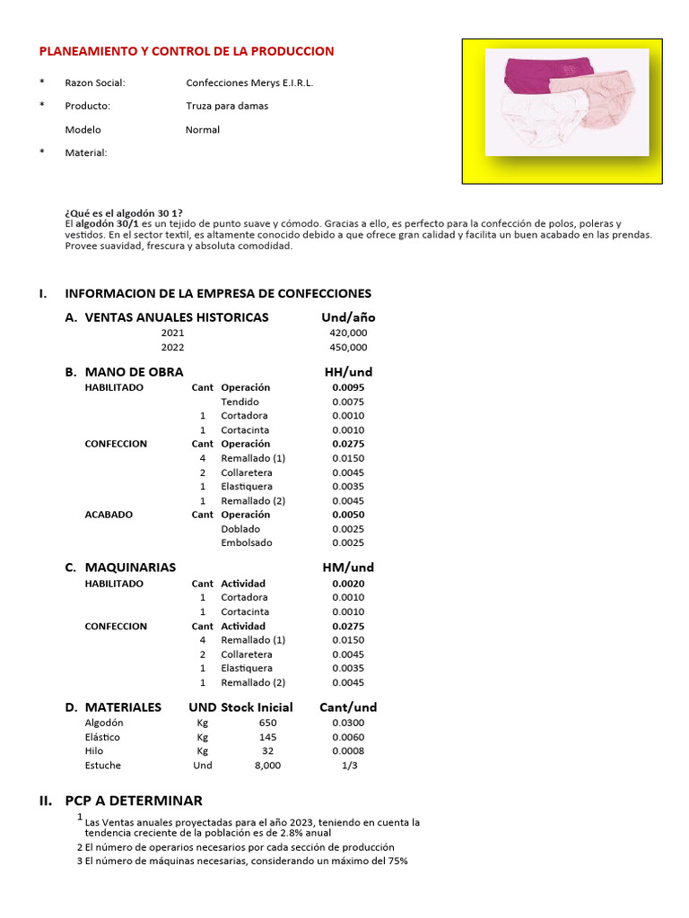 ejercicio 1 (1) | PDF | Textiles | Industria textil