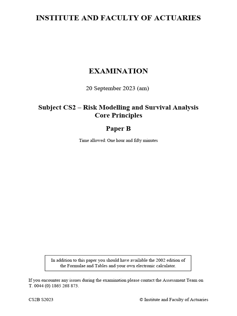 CS2B - Sept23 - EXAM - Clean Proof | PDF | Stationary Process | Errors And Residuals