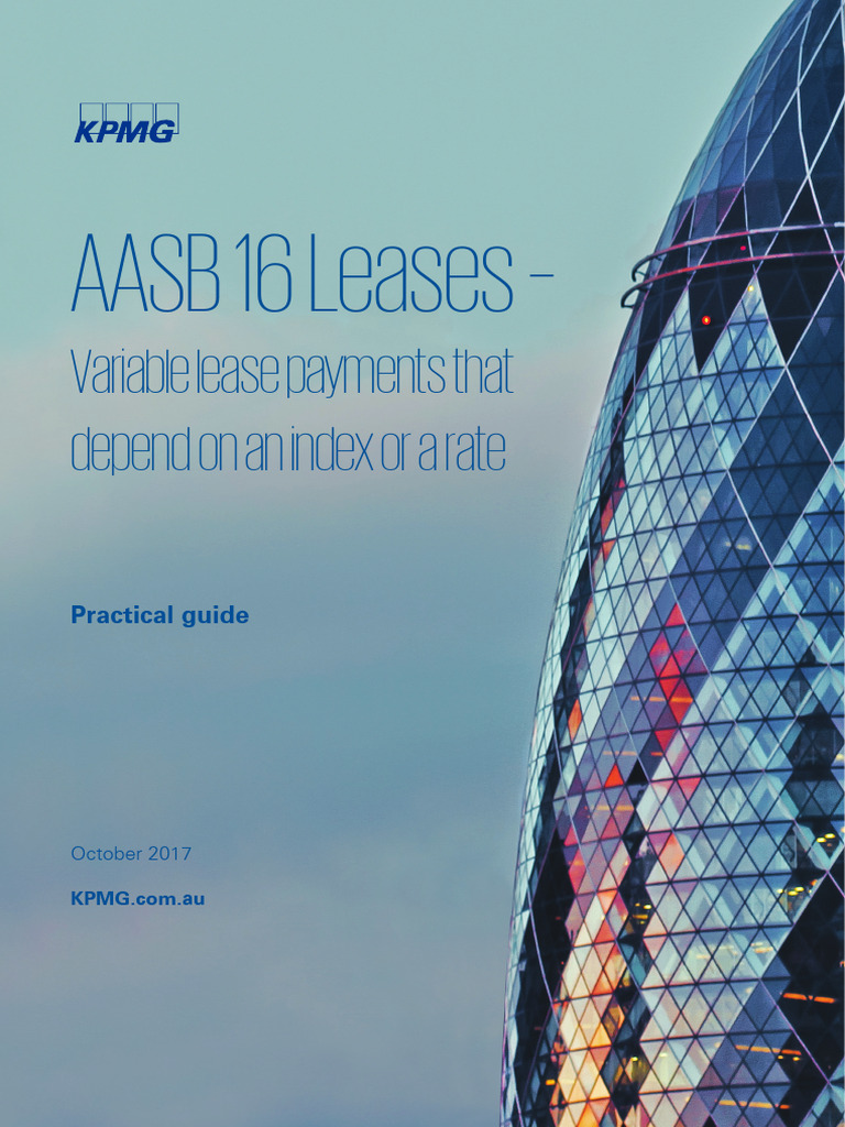 Aasb 16 Variable Lease Payments Practical Guide | PDF | Lease | Debits ...