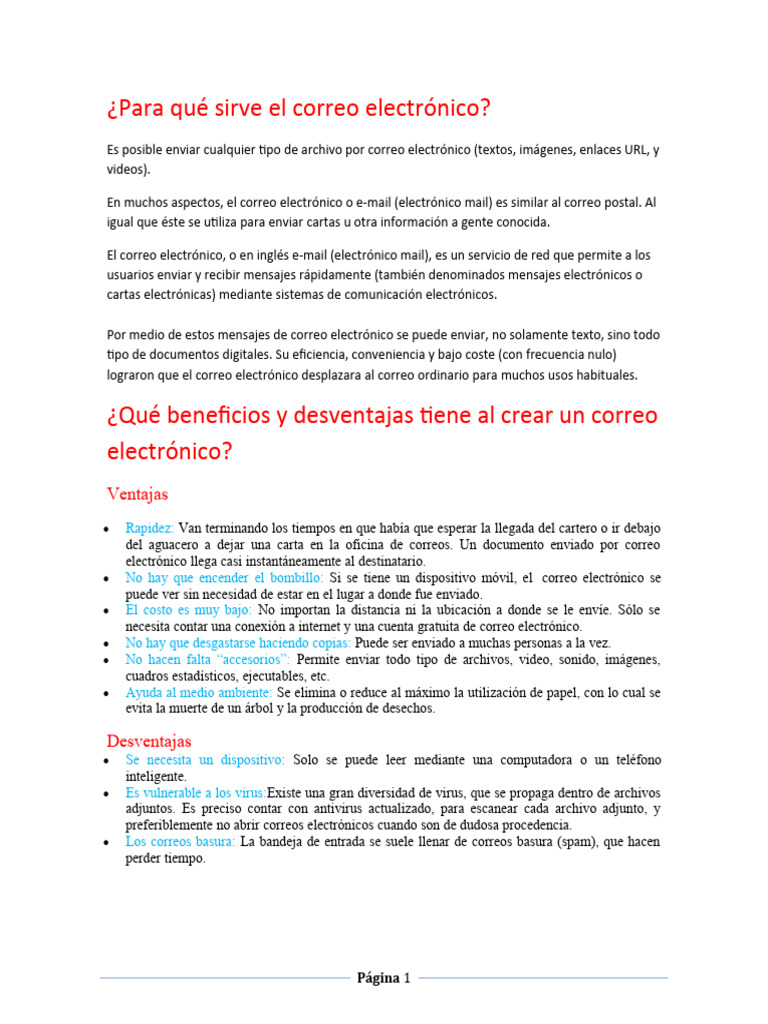Para Que Sirve El Correo Electronico | PDF | Gmail | Spamming