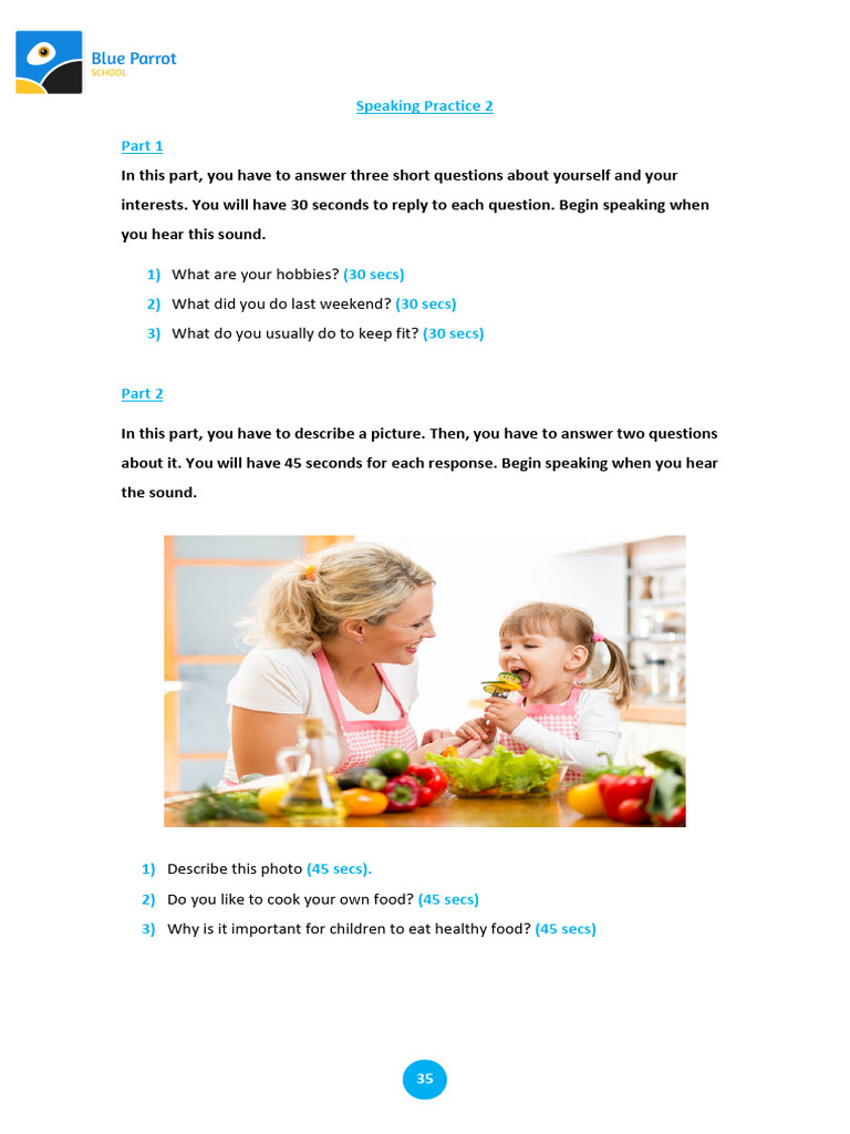 Speaking Test 2 | PDF