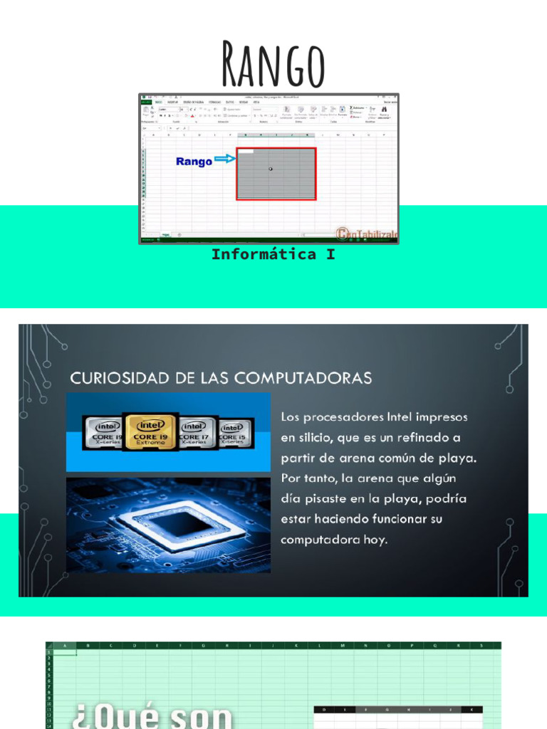 Rango | PDF | Microsoft Excel | Hoja de cálculo