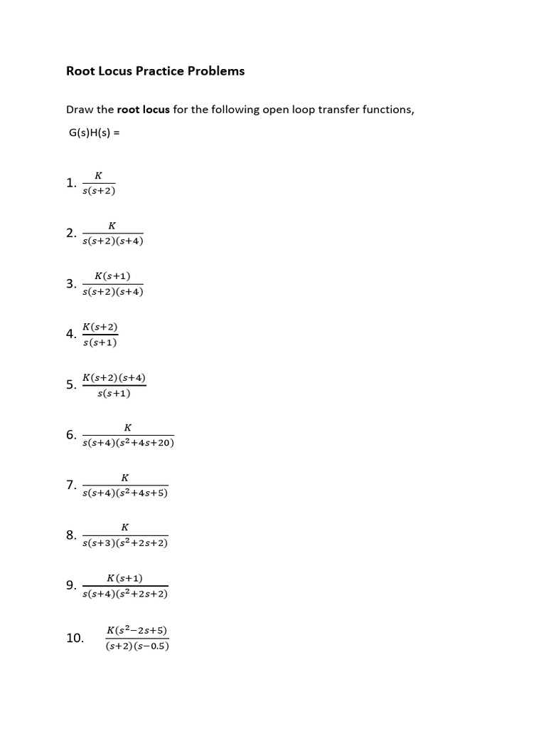 Root Locus | Download Free PDF | Zero Of A Function | Mathematical Concepts Root Locus | Download Free PDF | Zero Of A Function | Mathematical Concepts