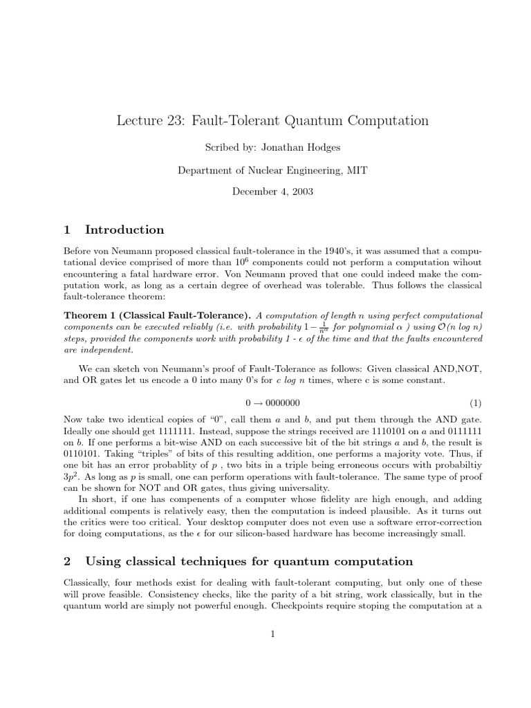 Quantum Computing Lecture 23 Pdf Physics Mathematics