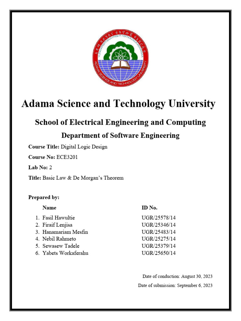 Lab 2 Basic Laws of Boolean Algebra | PDF | Logic Gate | Boolean Algebra