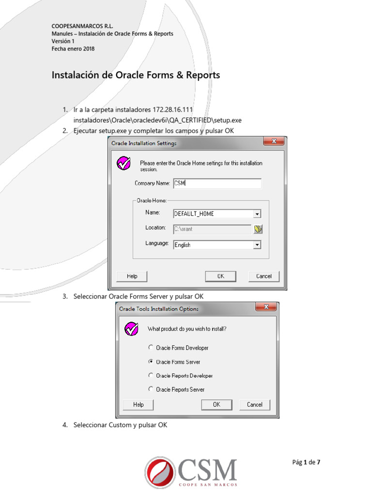 Instalación de Oracle Forms & Reports | PDF | Informática | Software