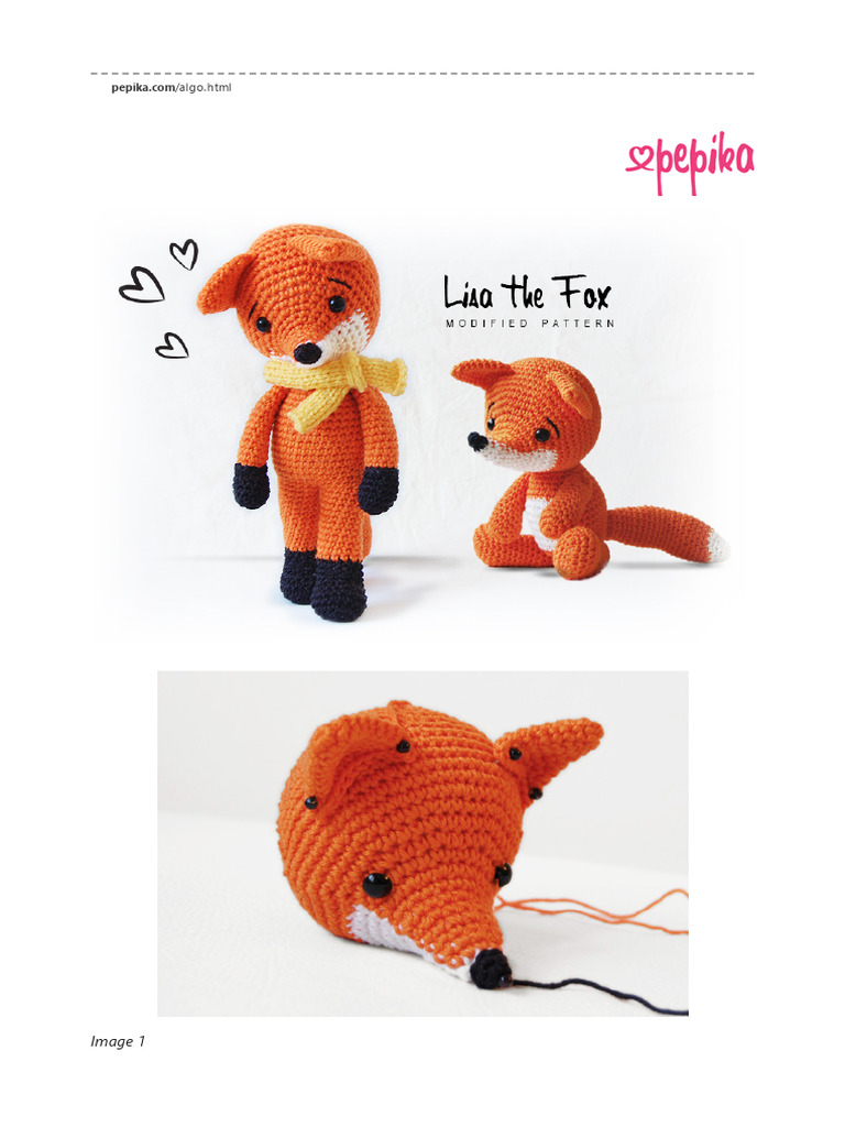 Lisa The Fox Modified Pepika Amigurumis-1 | PDF | Knitting | Crochet