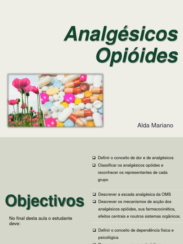 Aula sobre Analgésicos Opióides | PDF | Opioide | Morfina