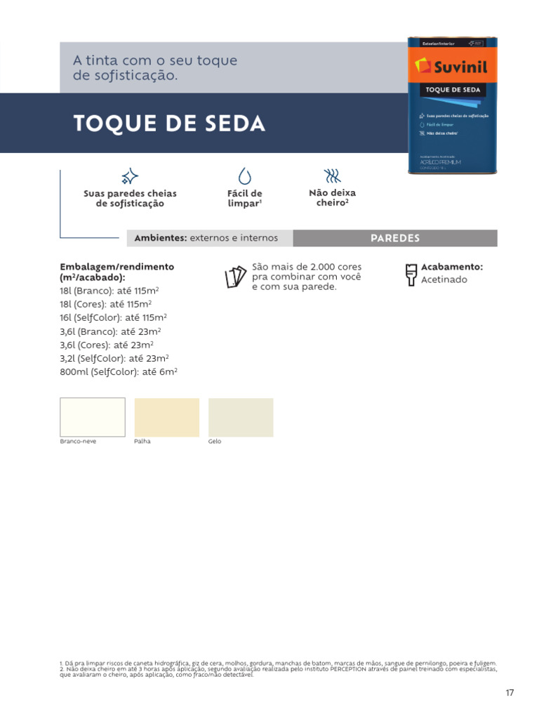 Catálogo Basf S.A Tintas Suvinil 2023-17 | PDF