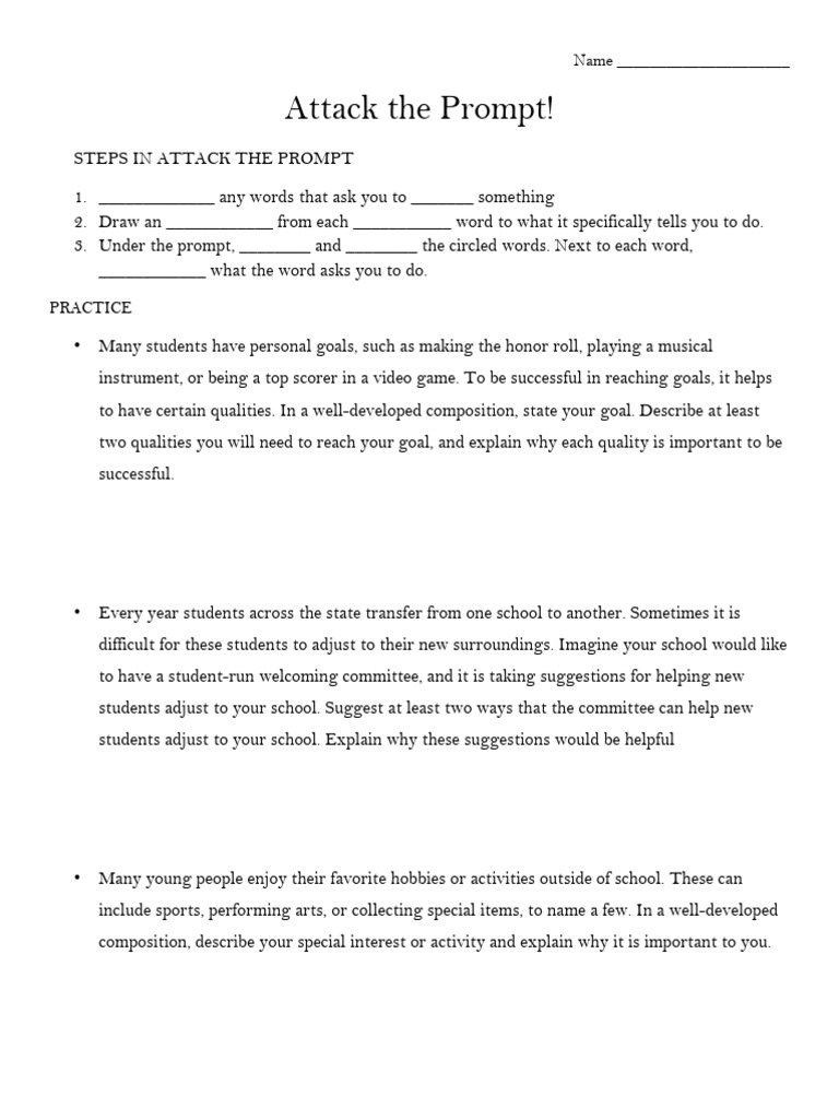 Attack The Prompt Strategy | PDF | Sports & Recreation