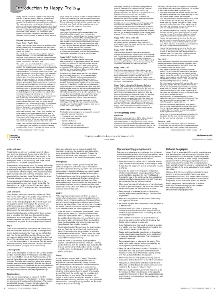 Happy Trails 1 Tb Intro Pdf Vocabulary Flashcard