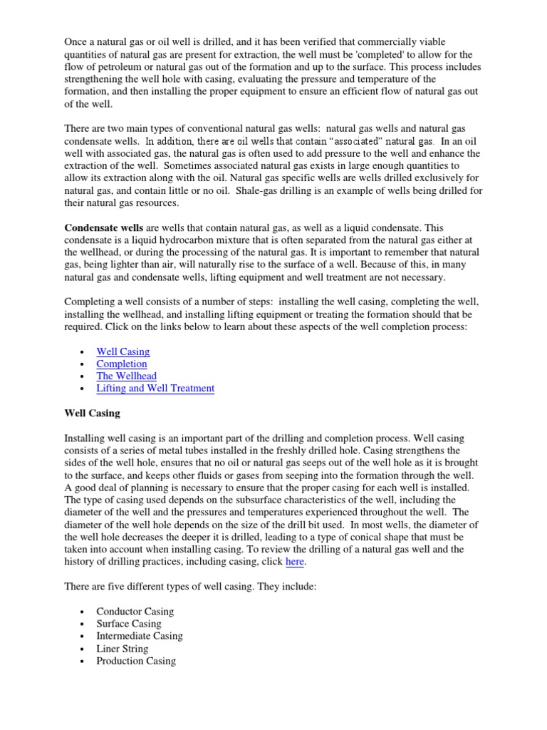 Condensate Wells Are Wells That Contain Natural Gas, As Well As A ...