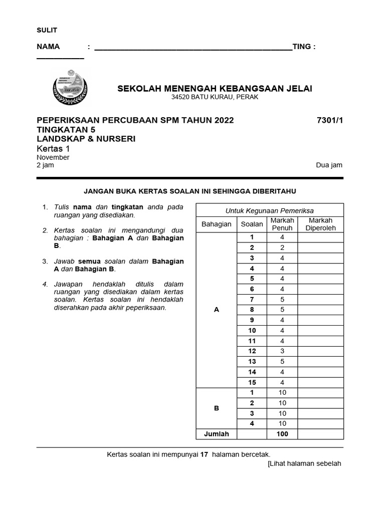 Soalan PPC 2022 | PDF