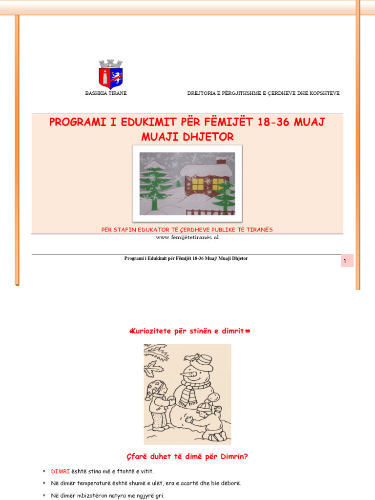 Programi I Edukimit Muaji Dhjetor | PDF