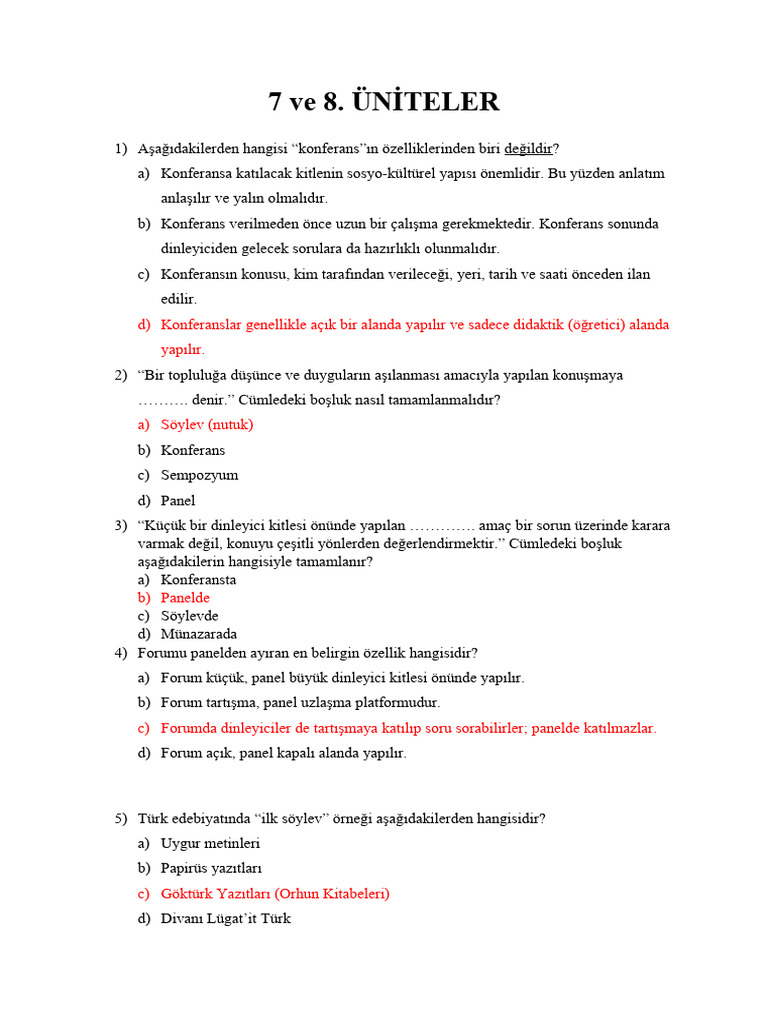 7 Unite Cevaplari | PDF