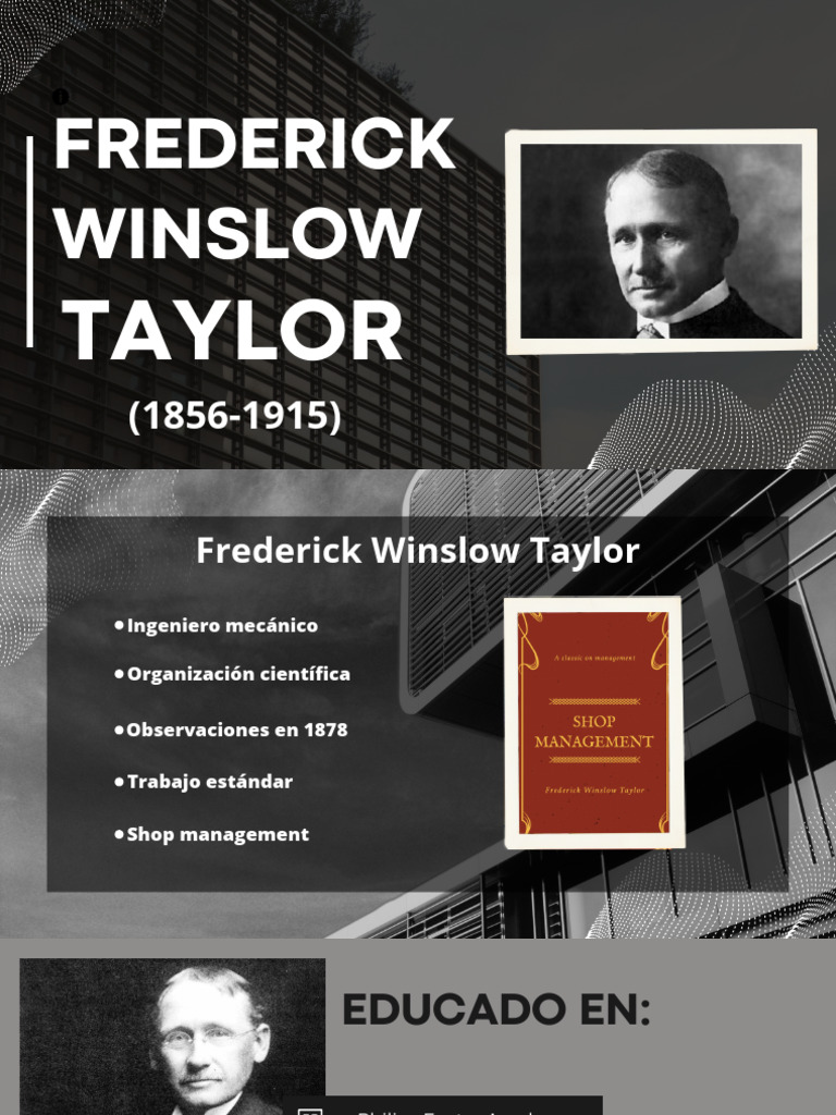 Presentación Frederick Winslow Taylor | PDF