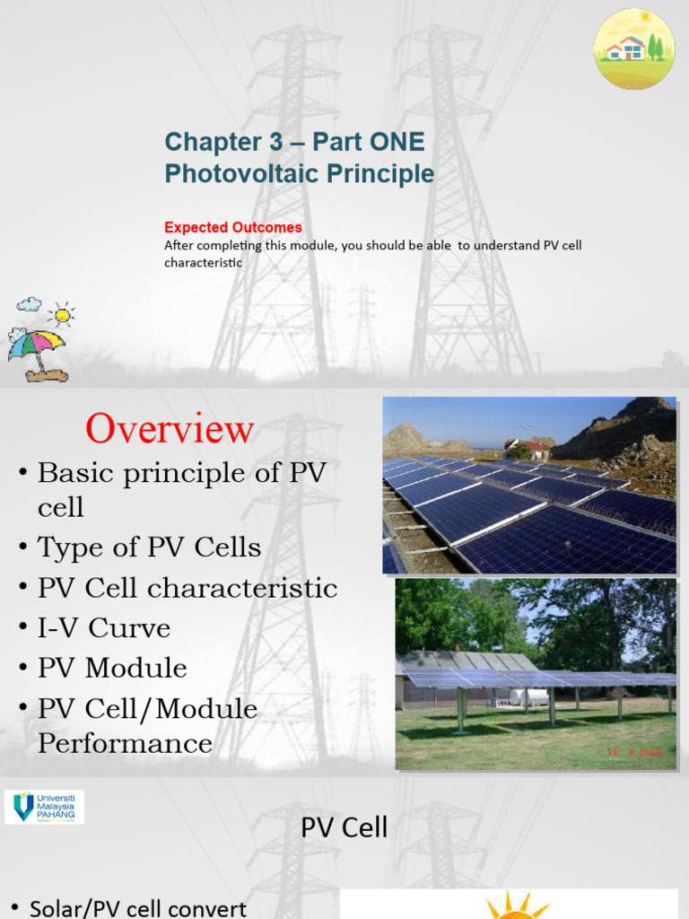Chapter 3 Part 1 - PVPrinciple | PDF | Solar Cell | Photovoltaics