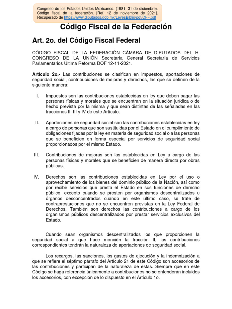 Código Fiscal | PDF | Estado (política) | Federación