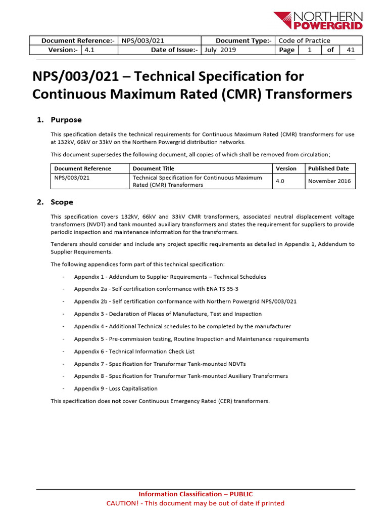 Continuous Maximum Rated (CMR) Transformers | PDF | Transformer ...