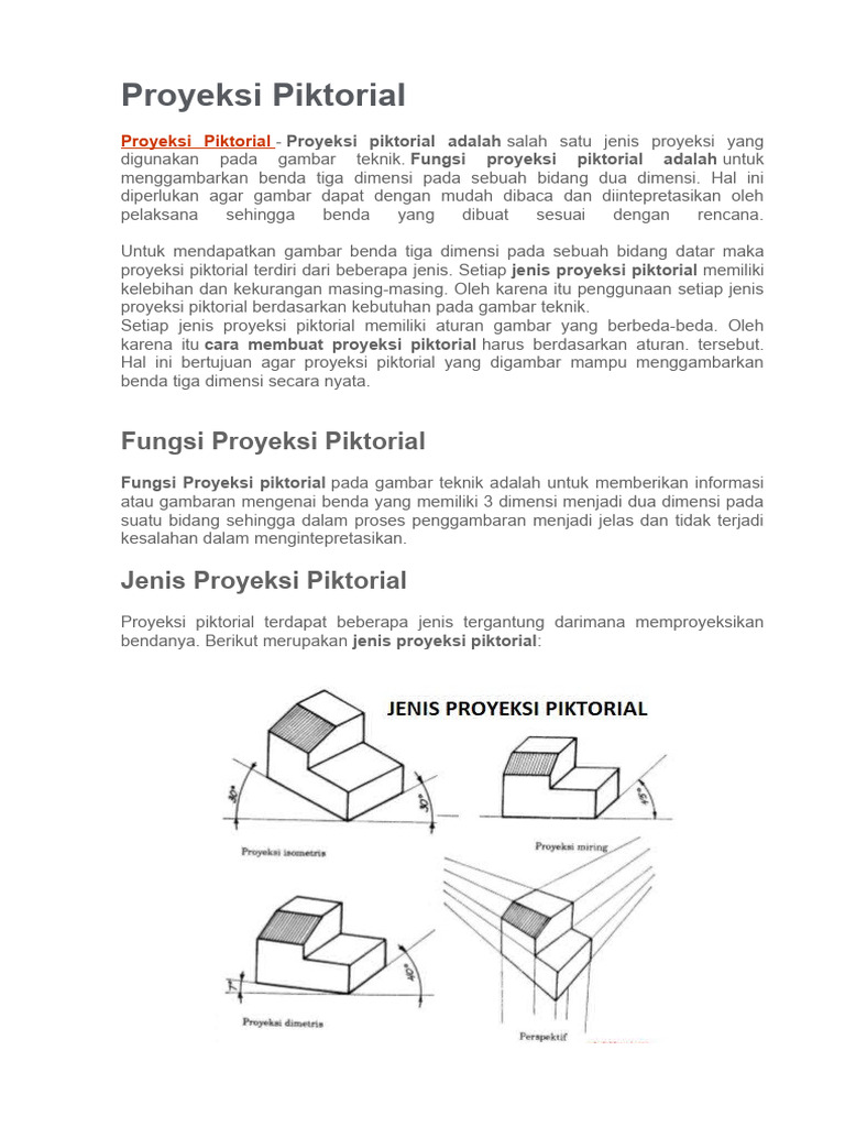 Proyeksi Piktorial | PDF
