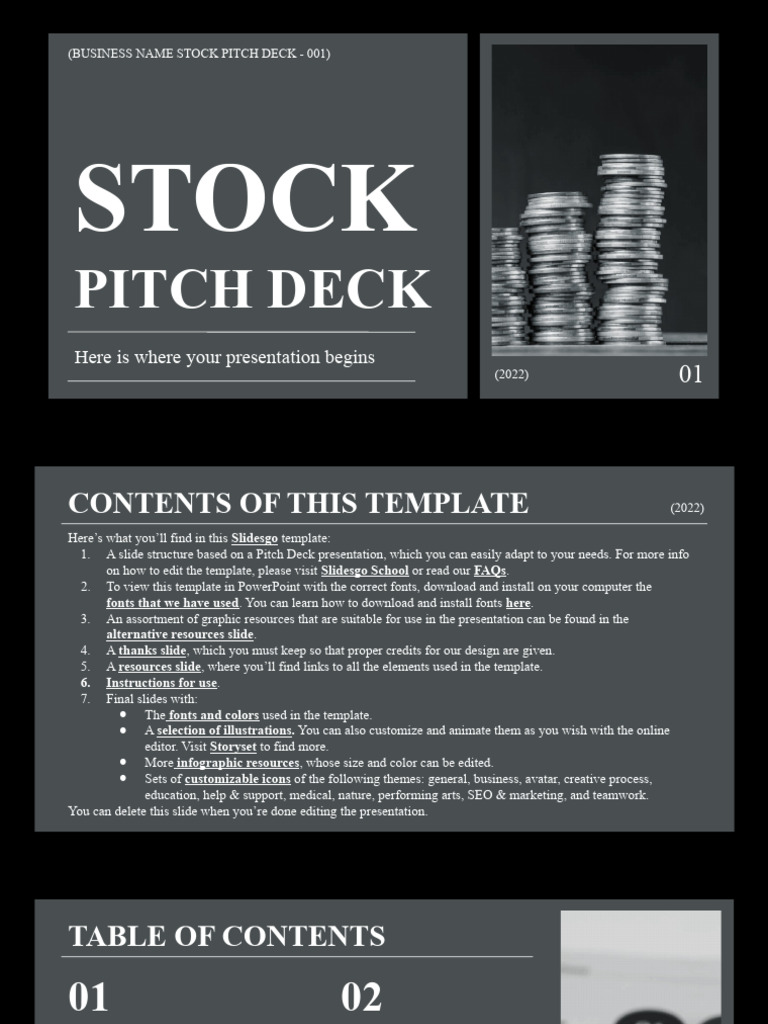 Stock Pitch Deck by Slidesgo | PDF | Planets | Mercury (Planet)