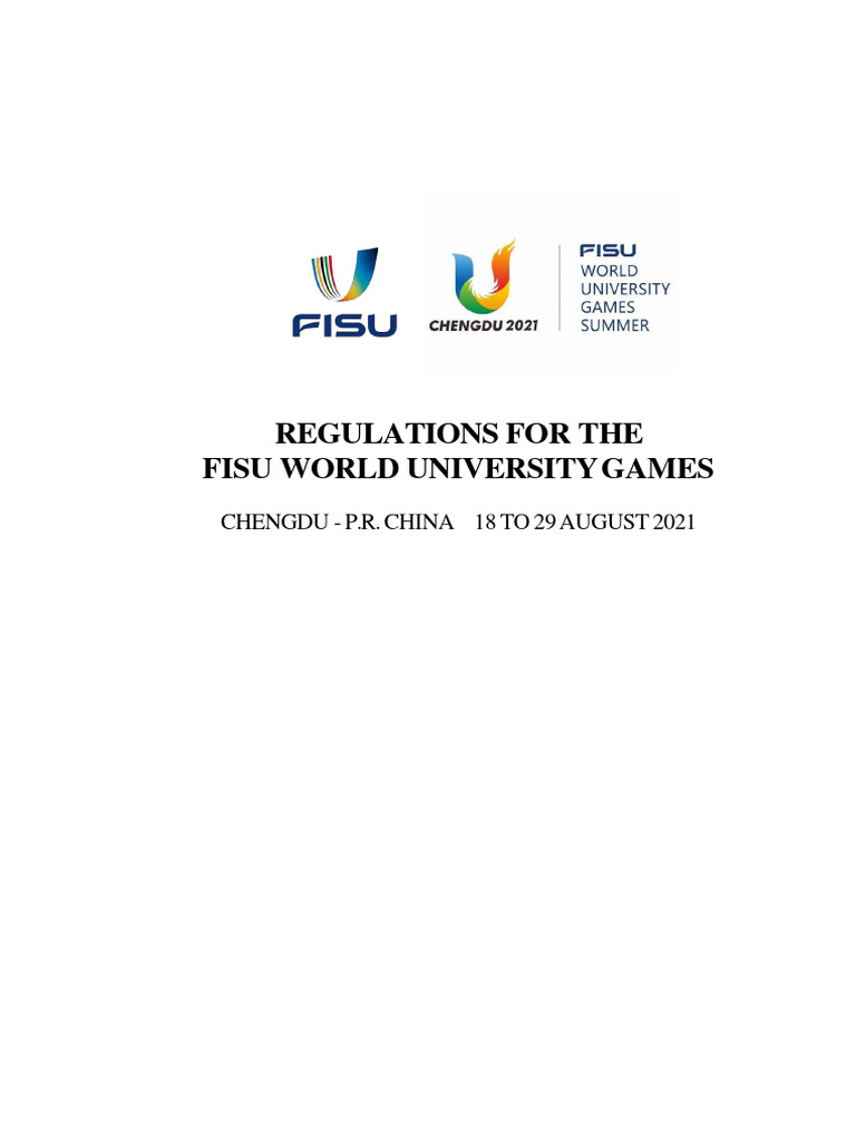 2021 Regulations For The FISU WUG | PDF